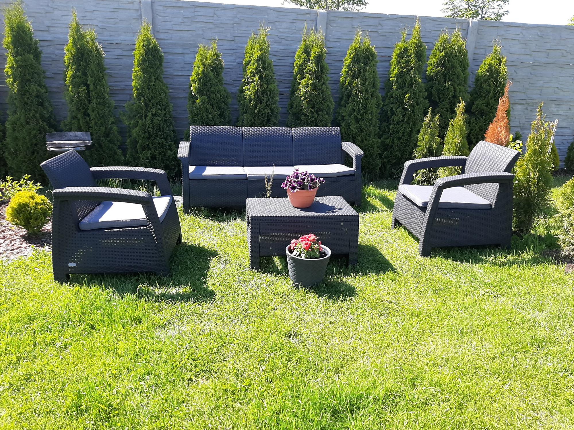 Meble ogrodowe Corfu Set Max Grafit Szare - Keter, Curver, Allibert ...
