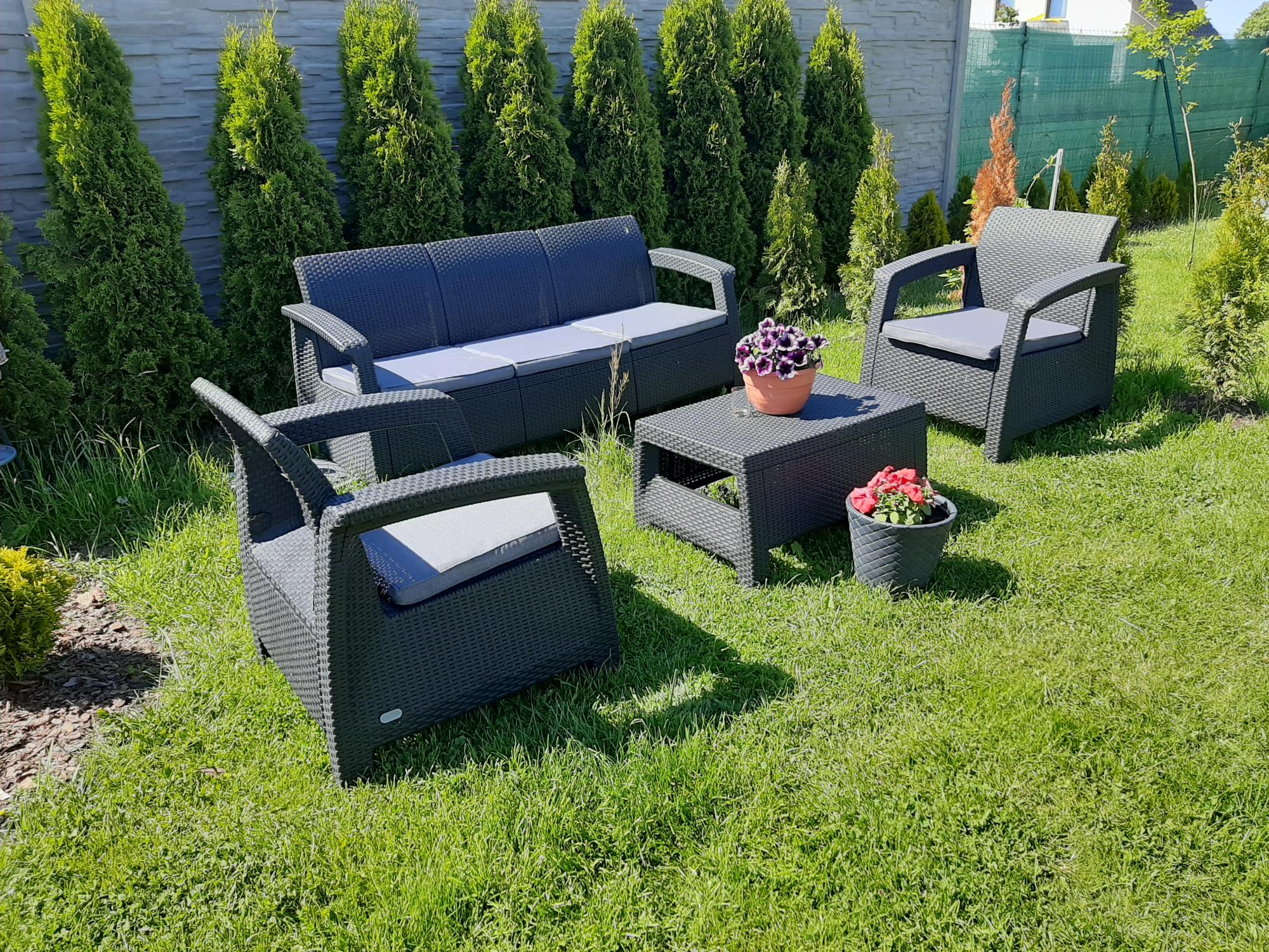 Meble ogrodowe Corfu Set Max Grafit Szare - Keter, Curver, Allibert ...
